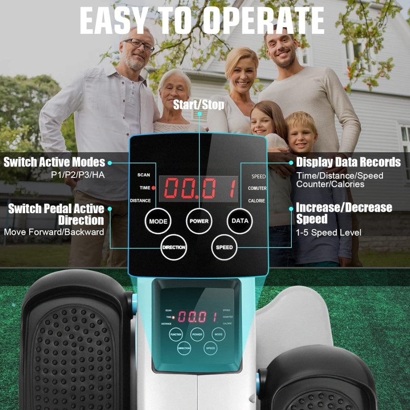 ANCHEER Máquina elíptica, ejercitador de piernas