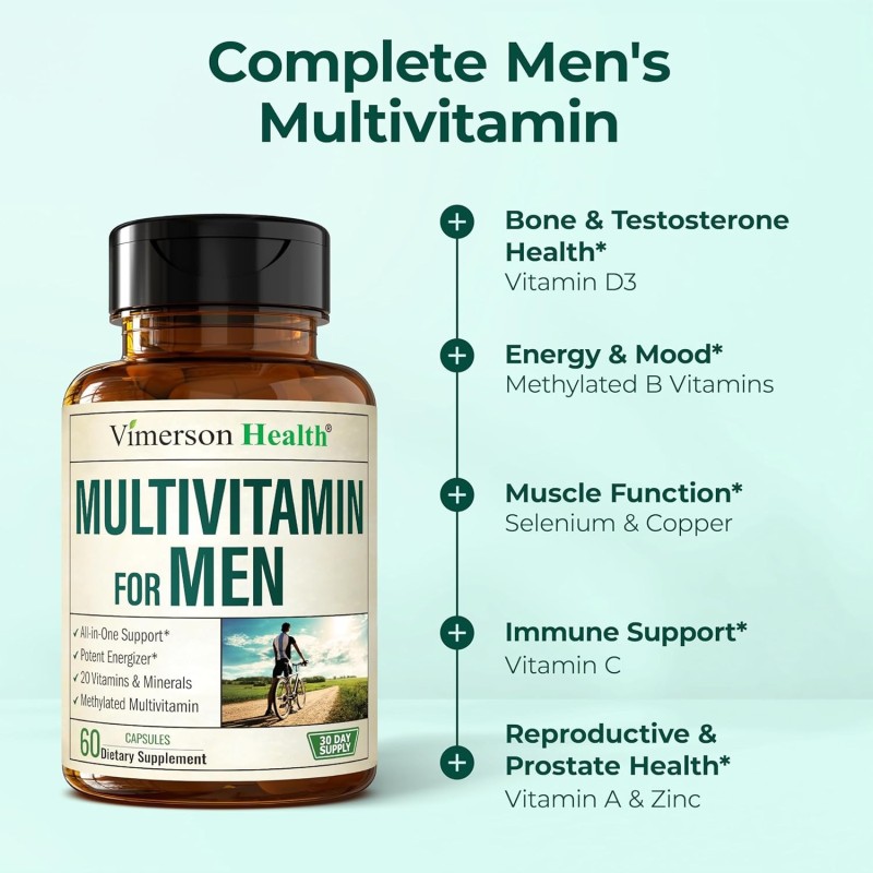 Suplemento multivitamínico multimineral diario para hombres ...