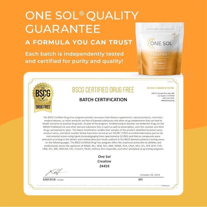 One Sol Creatina para mujer ganancia de glúteos