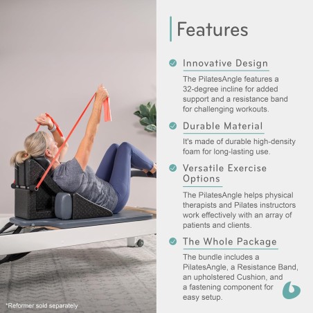 Cuña de entrenamiento Reformer, banda de resistencia y soporte para el ...
